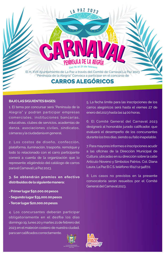 Convocan al Concurso de Carros Alegóricos y Comparsas del Carnaval La ...