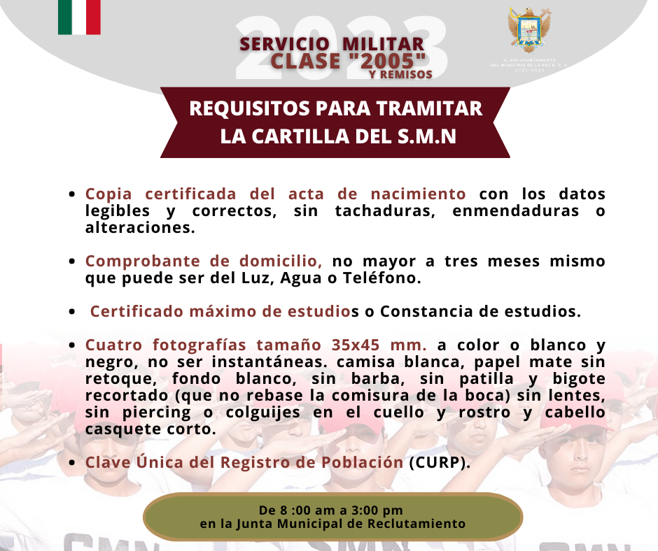 Invitan a jóvenes a alistarse al Servicio Militar Nacional