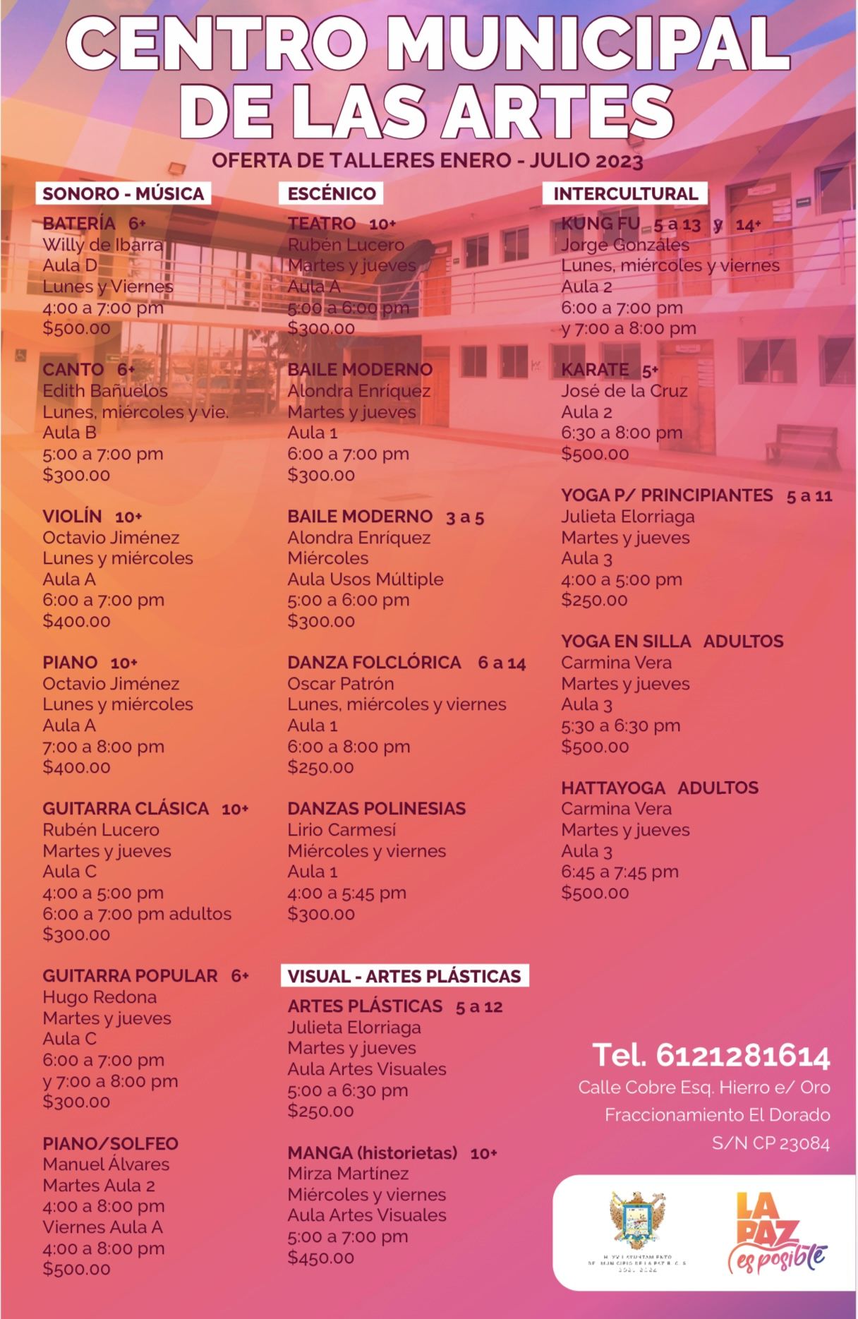 Ofrecen diferentes Cursos en el Centro Municipal de las Artes Ofrecen diferentes Cursos en el Centro Municipal de las Artes