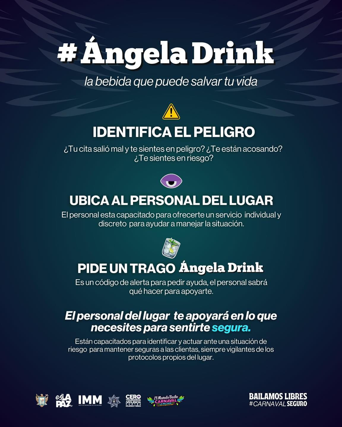 Activan el protocolo “Ángela Drink” para seguridad de las mujeres ...