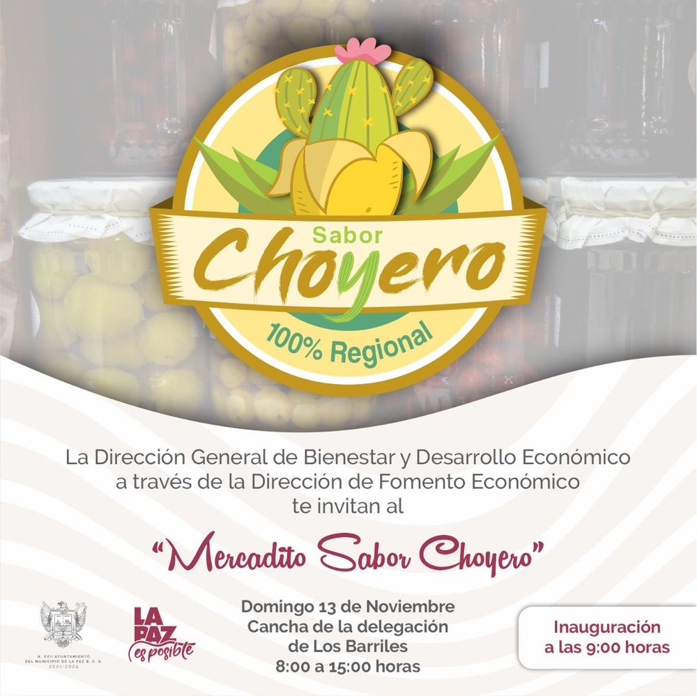 Anuncian primera edición del Mercadito “Sabor Choyero”